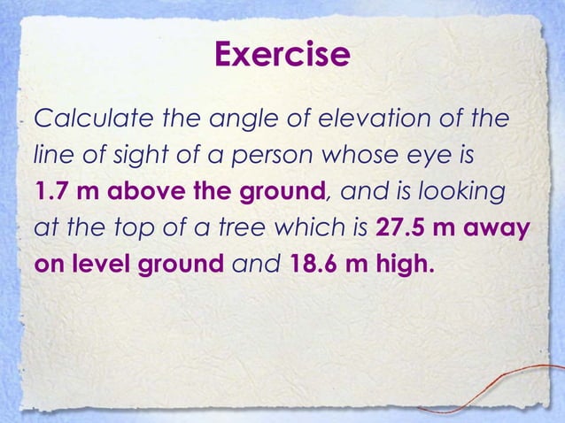 angle of elevation and depression | PPT | Physics | Science