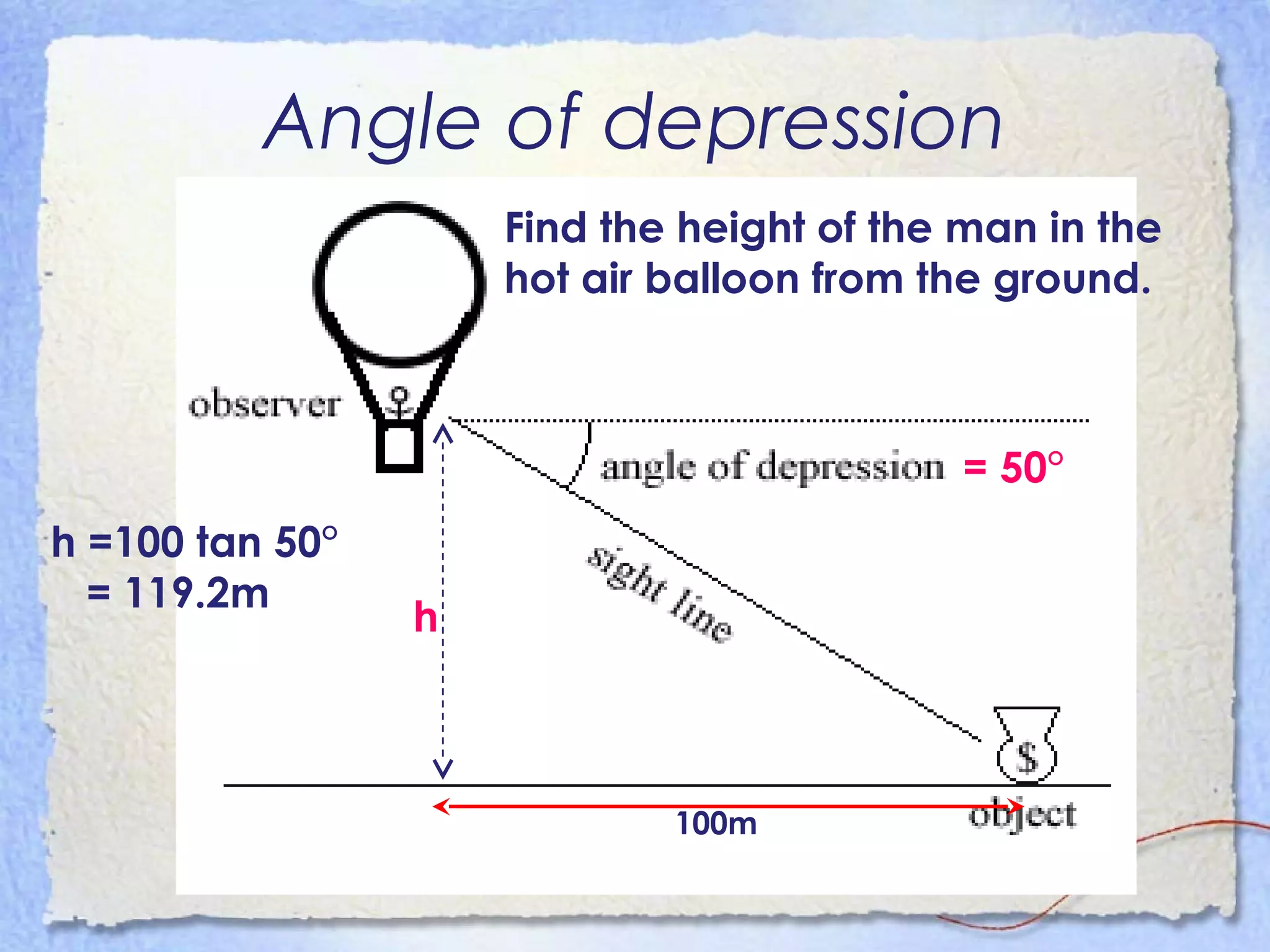 Bbbm angle of elevation | PPT