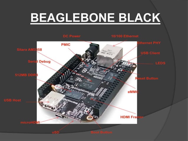 Beaglebone Black Introduction with Architecture and Code | PPTX