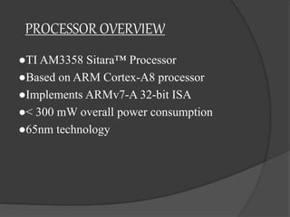 Beaglebone Black Introduction with Architecture and Code | PPTX