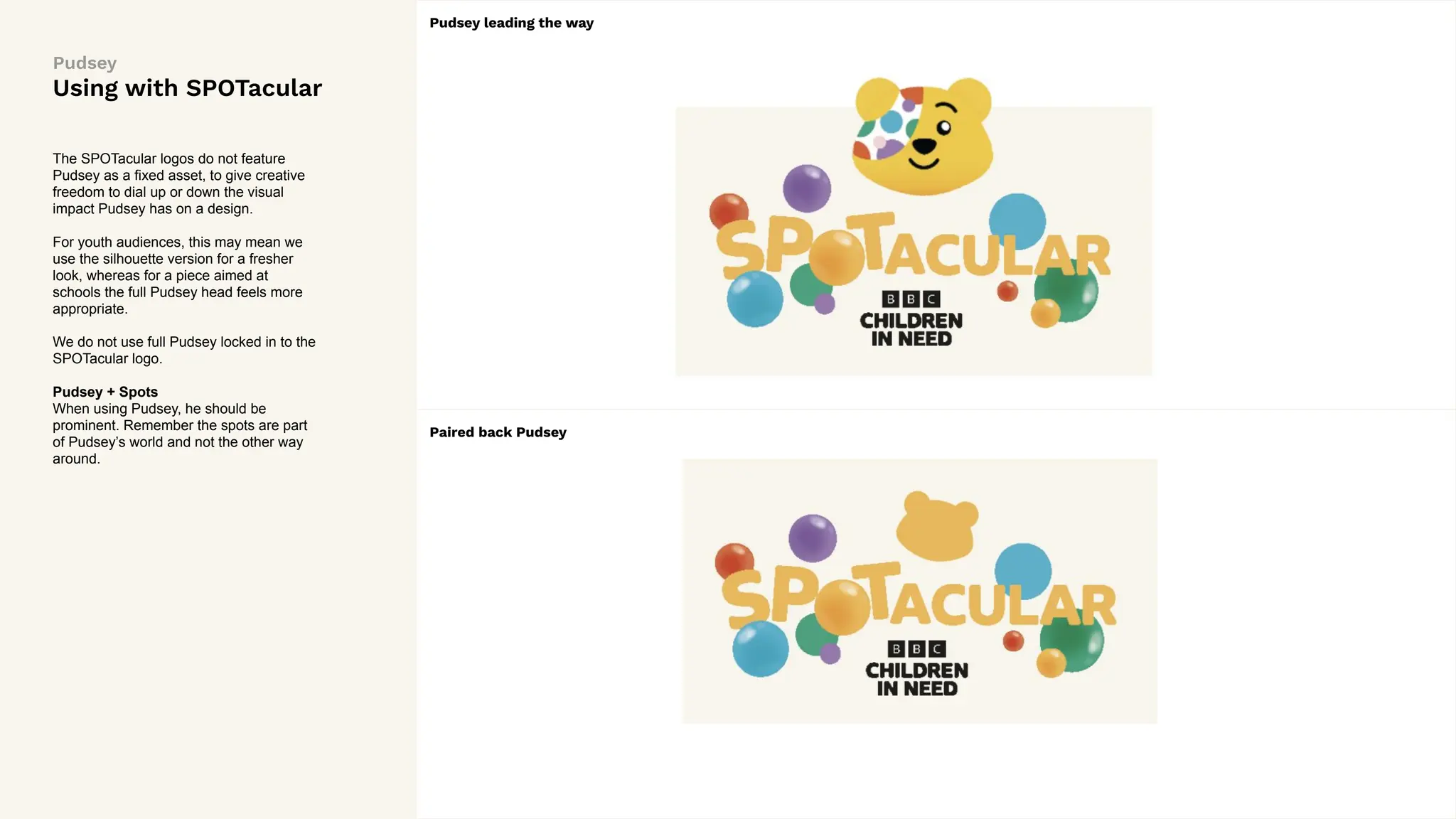 BBC Spotacular Children in Need Brand Guidelines | PDF