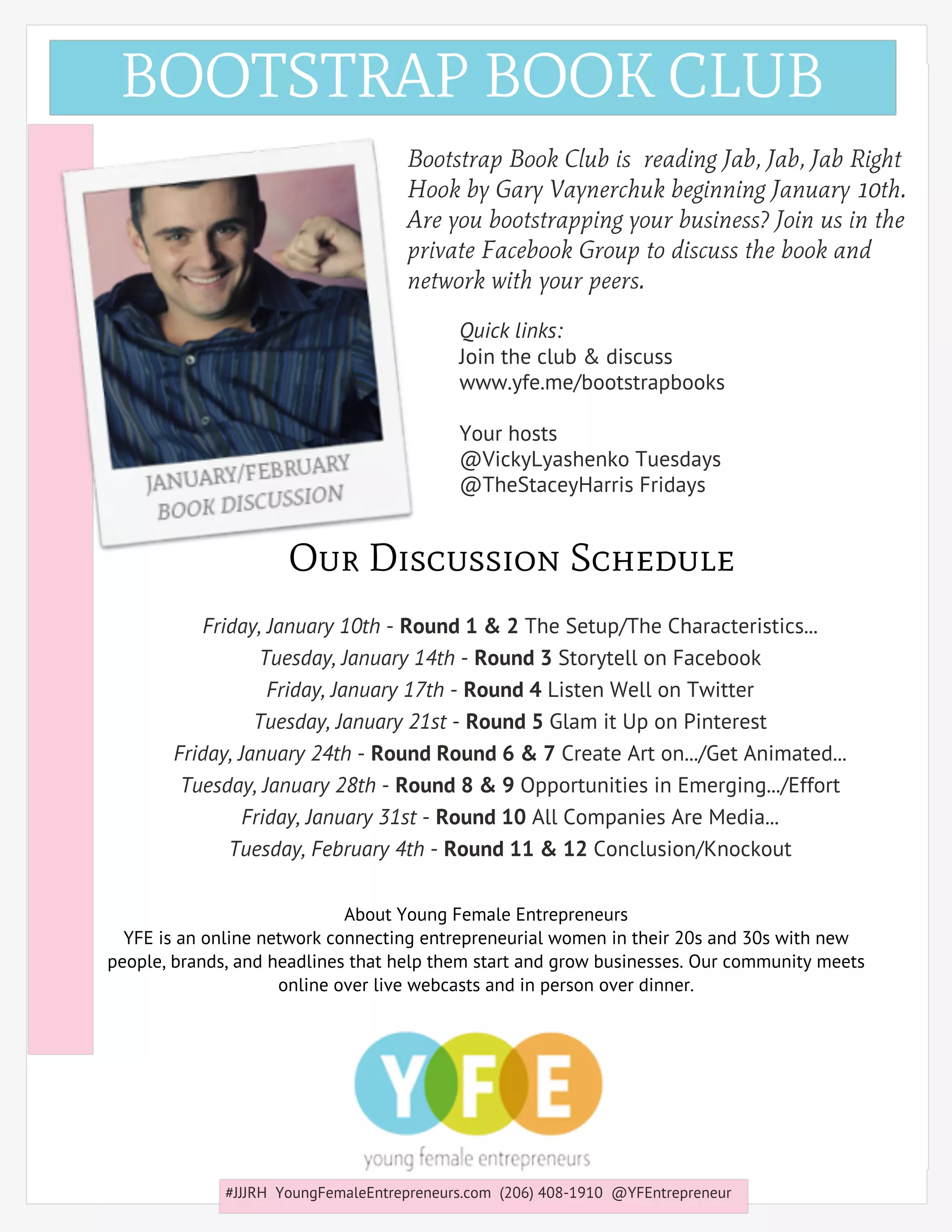 Jab Jab Jab Right Hook Bootstrap Book Club Discussion Schedule | PDF