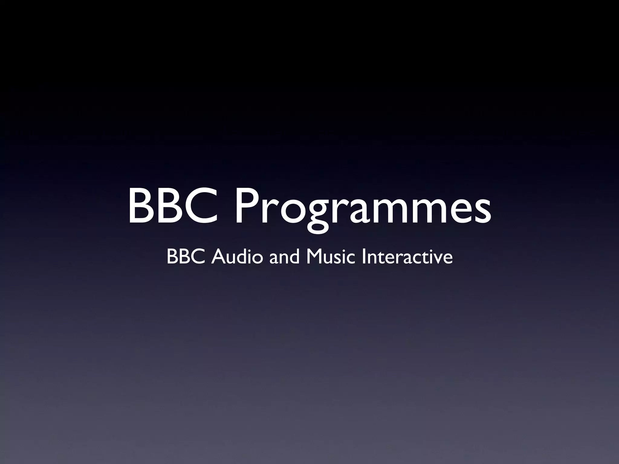 BBC Programmes | PPT