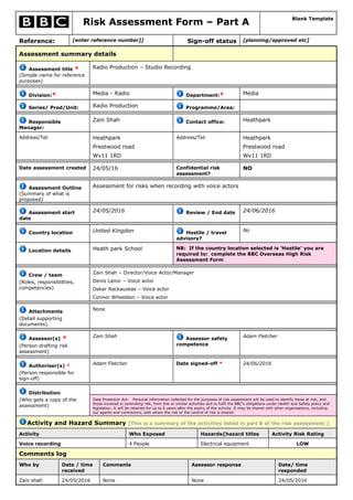 Bbc risk-assessment | PDF