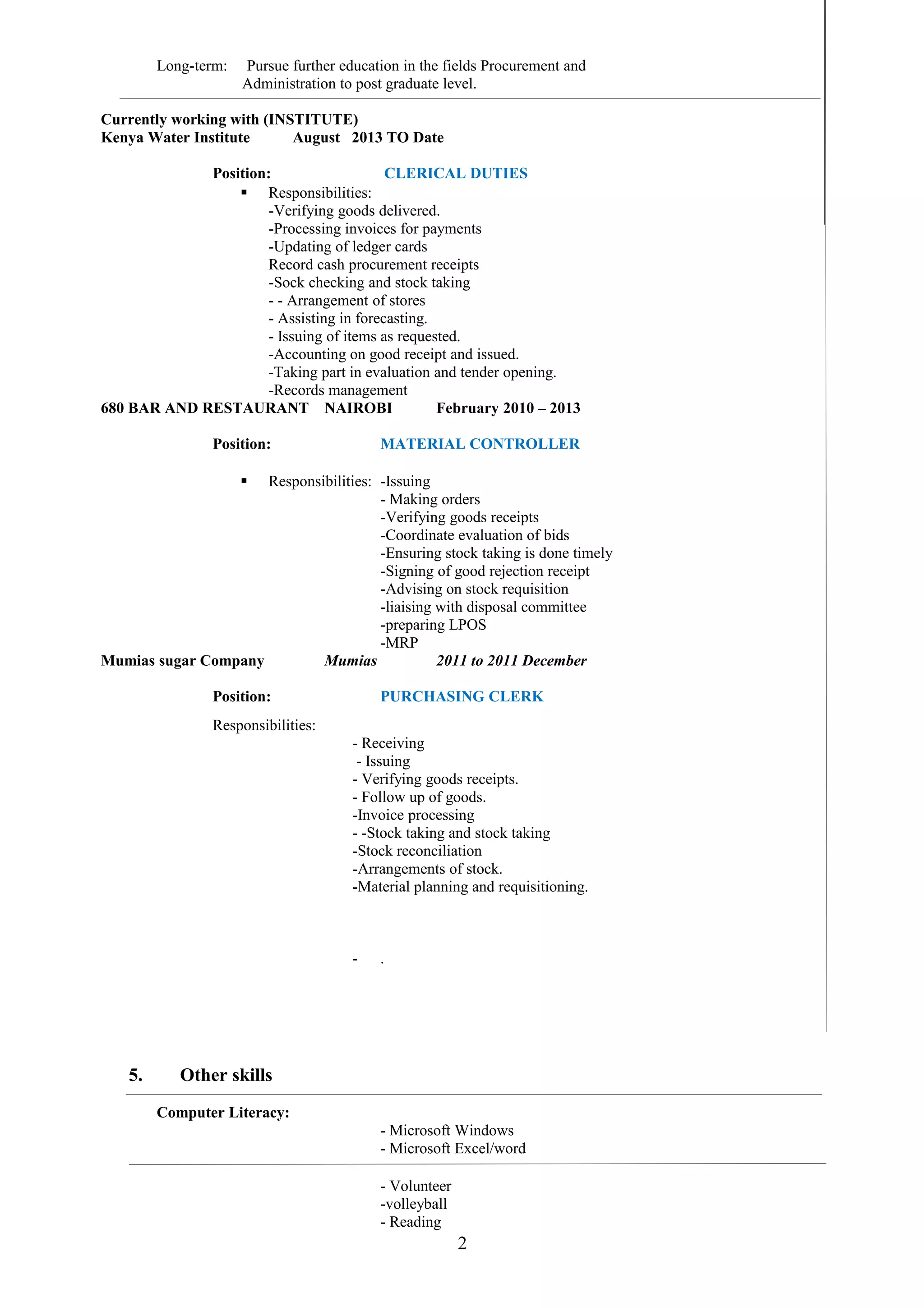 SIMON IMBATI CV | PDF