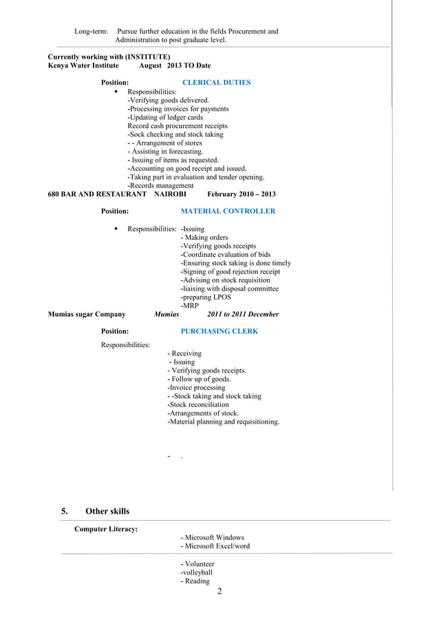SIMON IMBATI CV | PDF