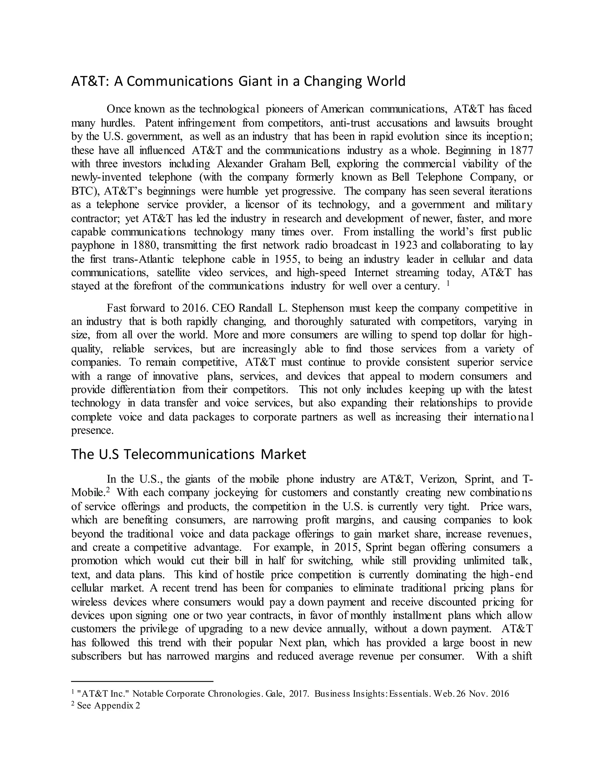ATT Strategy Analysis | DOCX