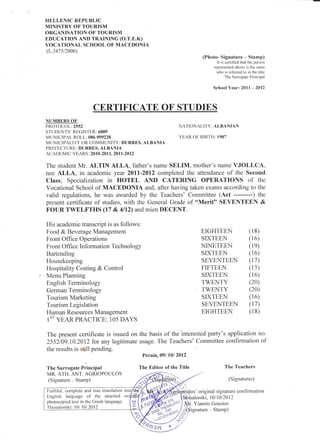 CERTIFICATE OF STUDIES | PDF