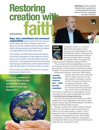 Restoring Creation with faith | PDF