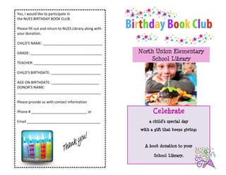 Birthday Book Club brochure | PDF