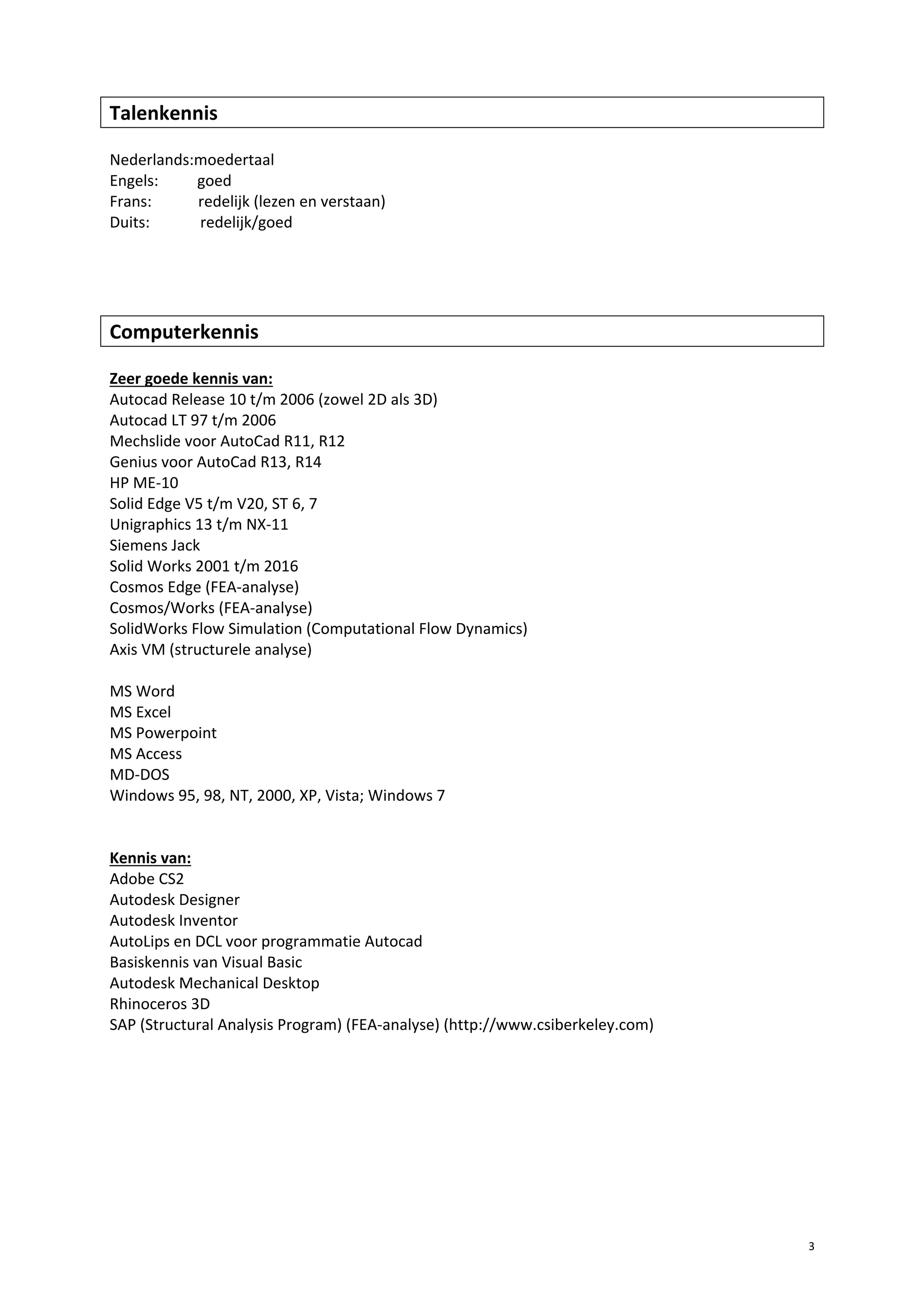 CV Linders Theo - uitgebreid | PDF