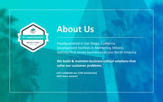 DefinityFirst-OverviewUSA_RH | PPTX | Business | Business and Finance