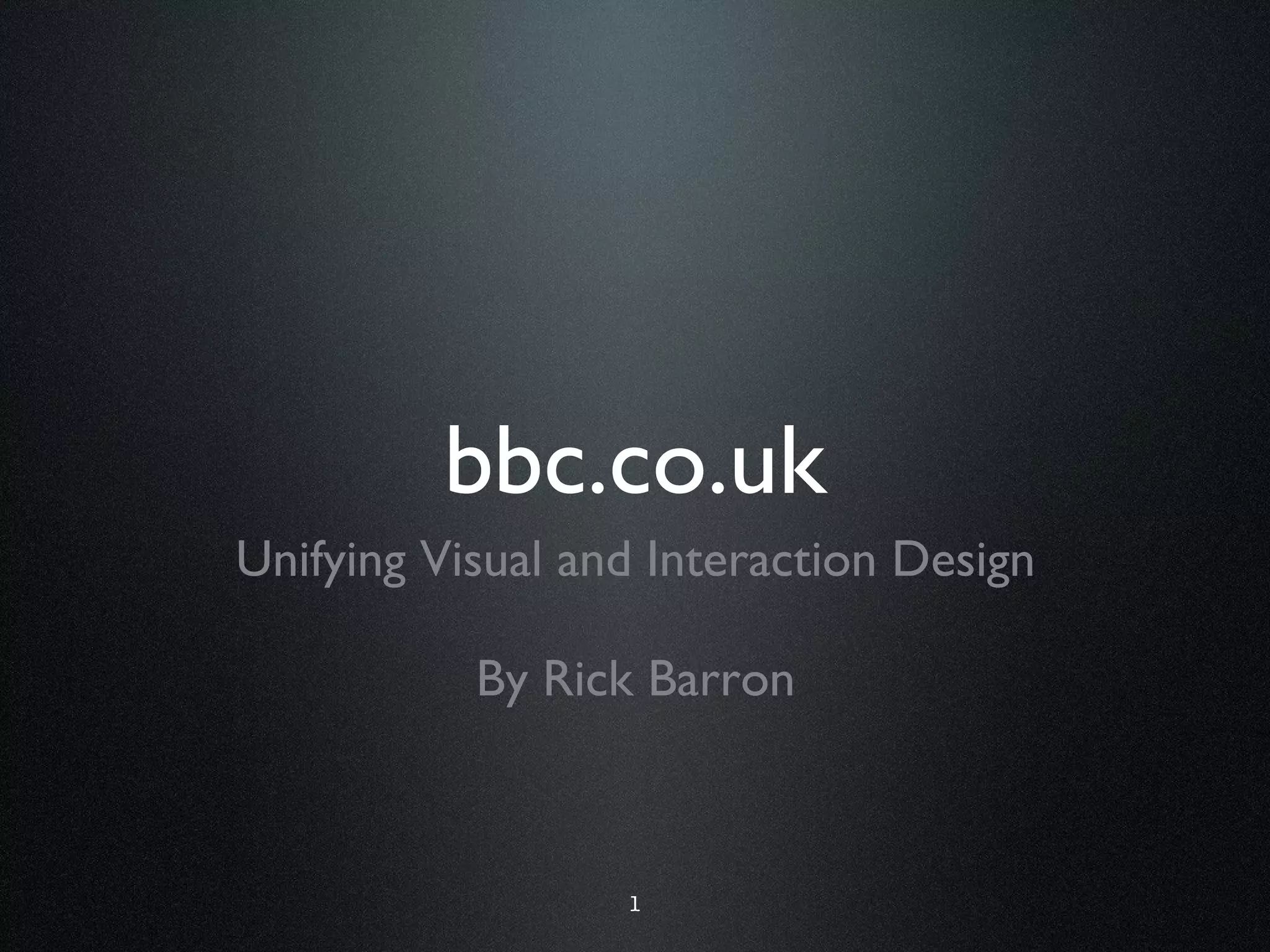 Rick Barron: BBC Design Brief | PPT
