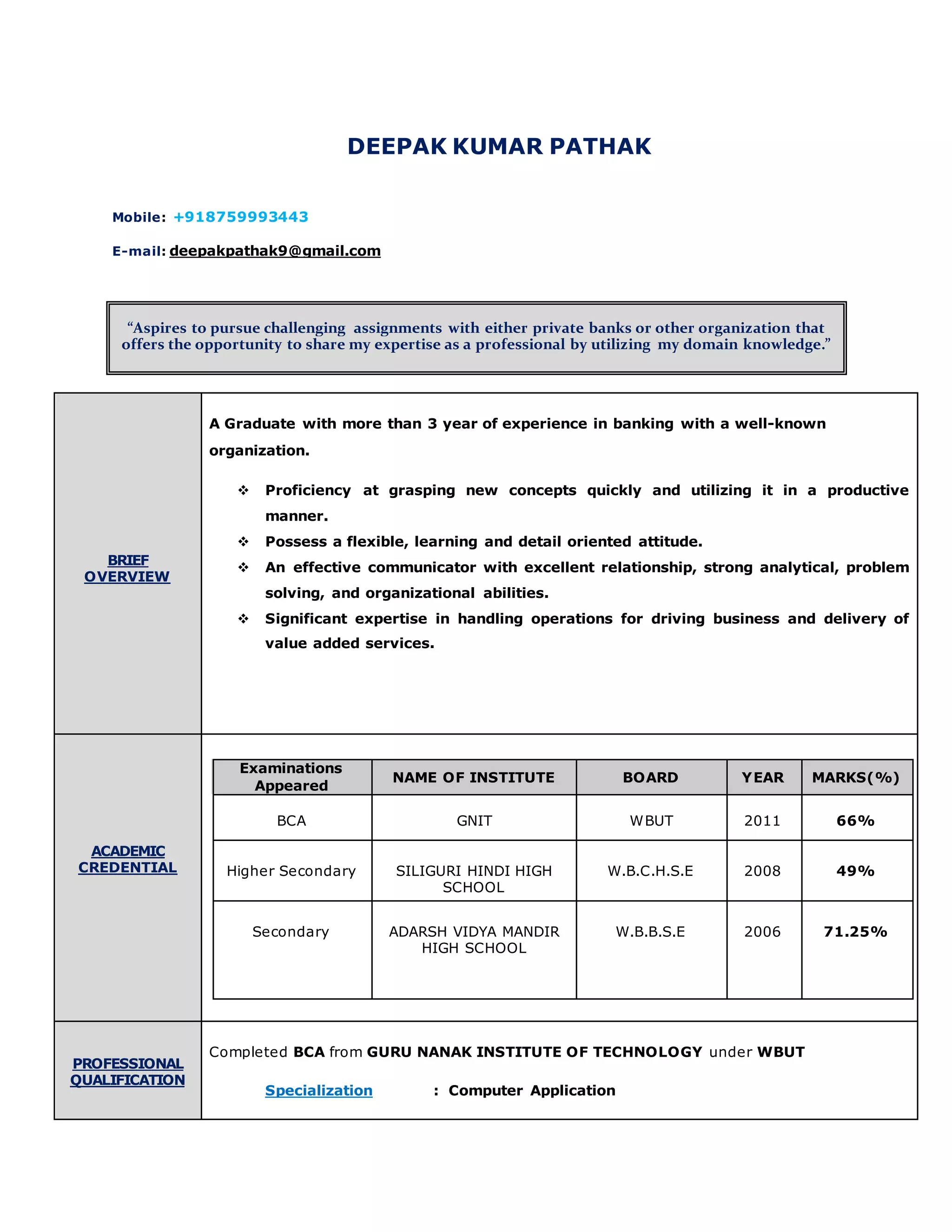 DEEPAK KUMAR PATHAK | DOCX | Credit Cards | Personal Debt