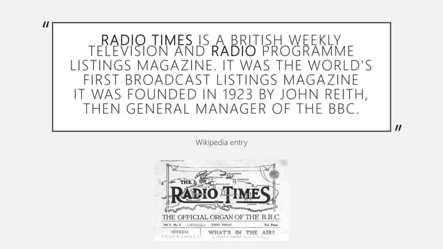 Bbc history radio times | PPTX
