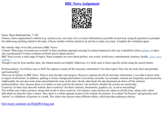 BBC News Assignment | PPT