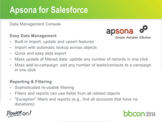Advanced Data Management for Luminate CRM with Apsona | PPT
