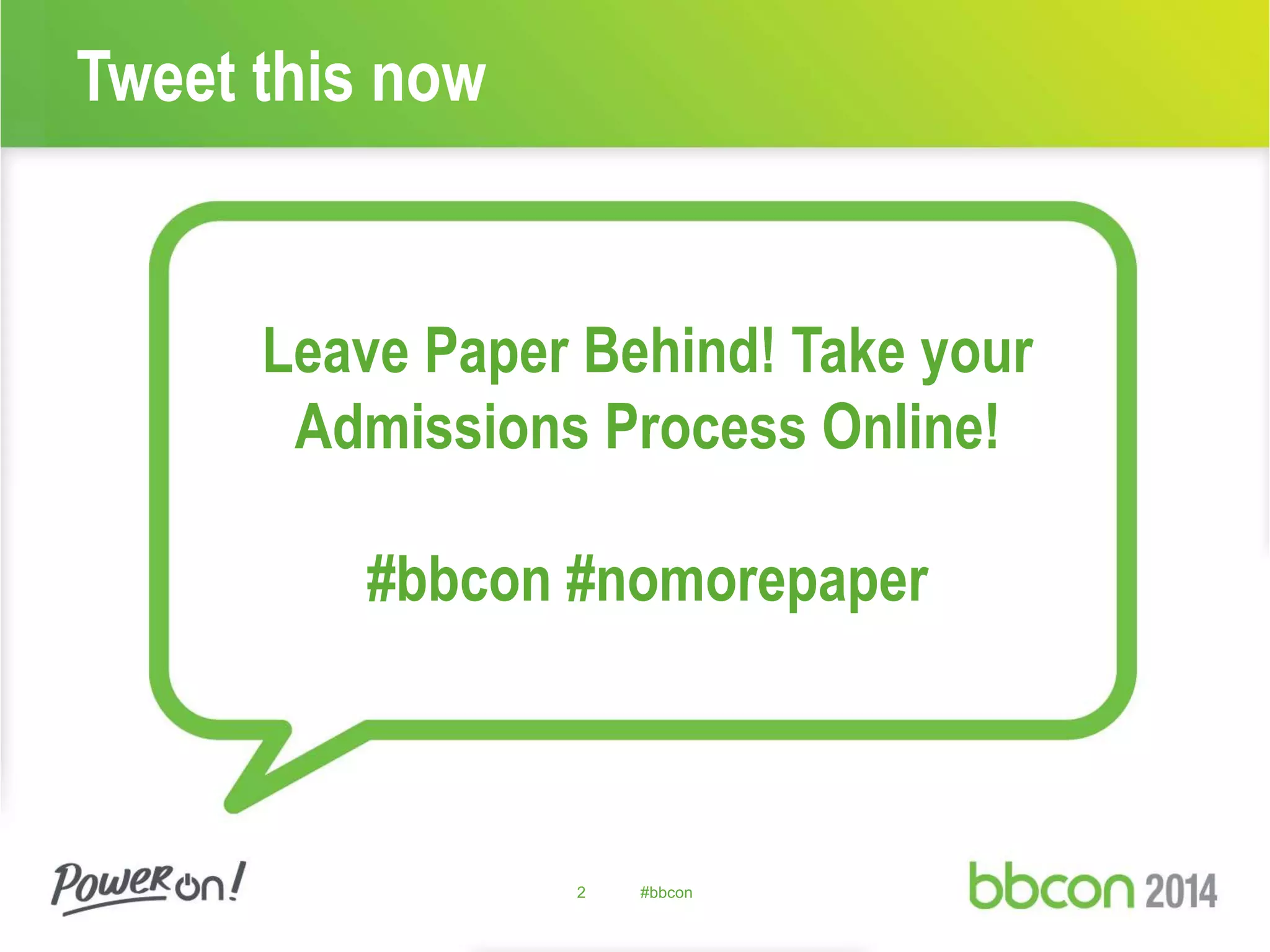 Creating a VIP Admissions and Re-Enrollment Experience | PPT