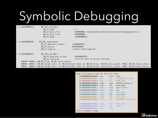 Symbolic Debugging With Dwarf