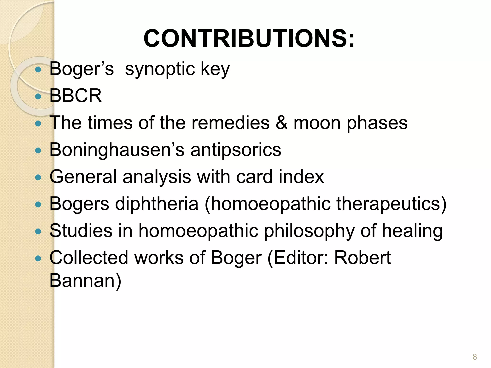 BOGER BOENINGHAUSENS CHARACTERISTICS AND REPERTORY | PPTX