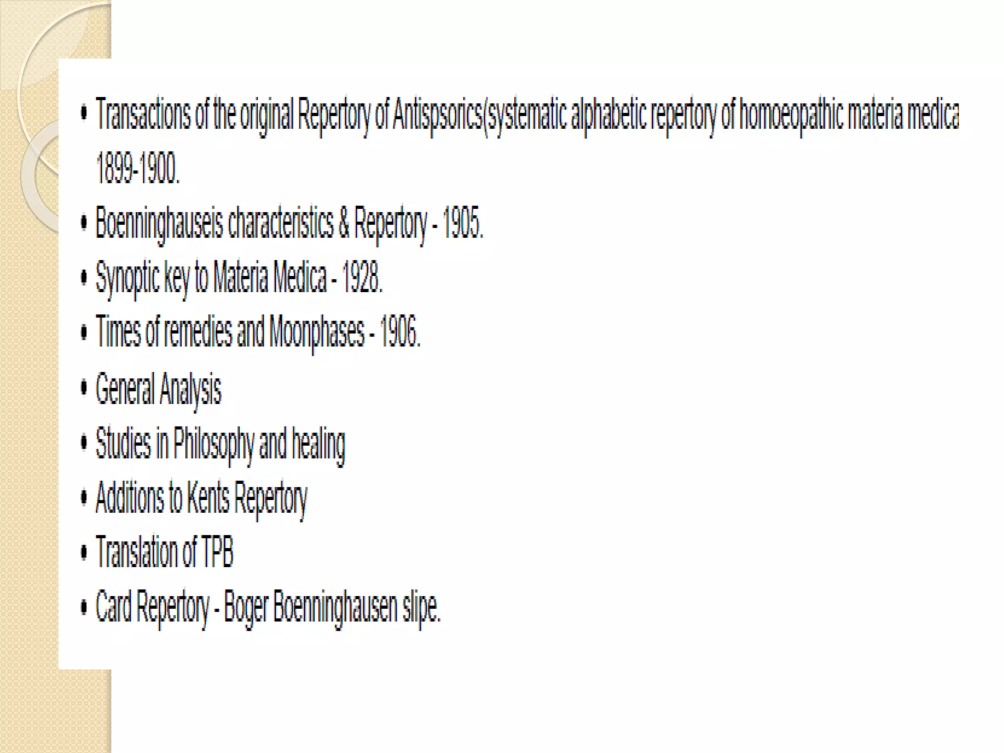 BOGER BOENINGHAUSENS CHARACTERISTICS AND REPERTORY | PPTX