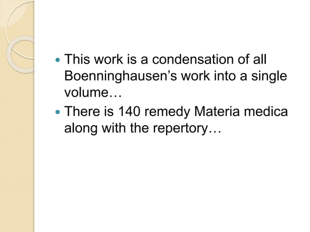 BOGER BOENINGHAUSENS CHARACTERISTICS AND REPERTORY | PPTX