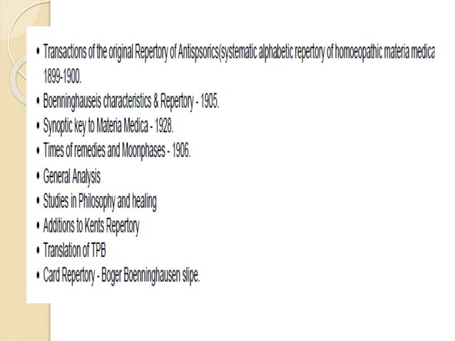 BOGER BOENINGHAUSENS CHARACTERISTICS AND REPERTORY | PPTX