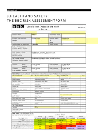 Risk assessment | PDF