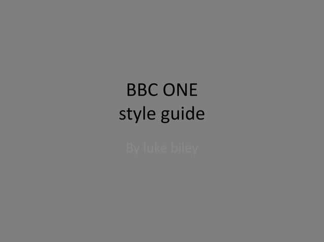 Bbc style guide | PPTX