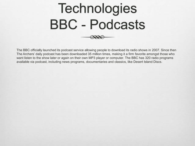 BBC technologies | PPT
