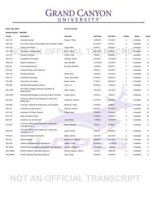 class schedule and grades 2 | PDF