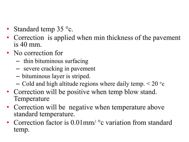 Benkelman beam deflection studies | PPTX