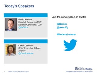 Meeting the Needs of the Modern Learner | PPTX