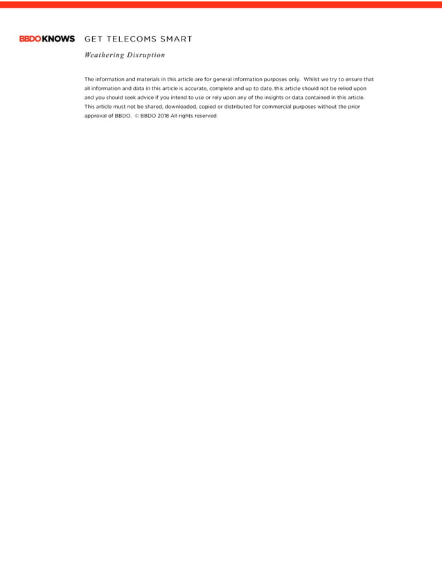 GET TELECOMS SMART - Weathering Disruption | PDF
