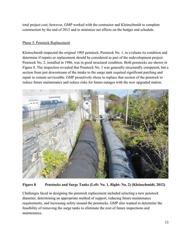 01 Redevelopment of the Proctor Hydroelectric Powerstation ...