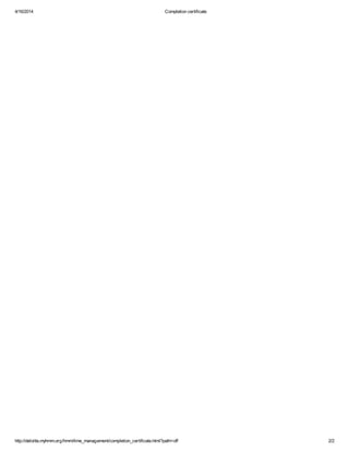 Completion certificate on Time Management | PDF