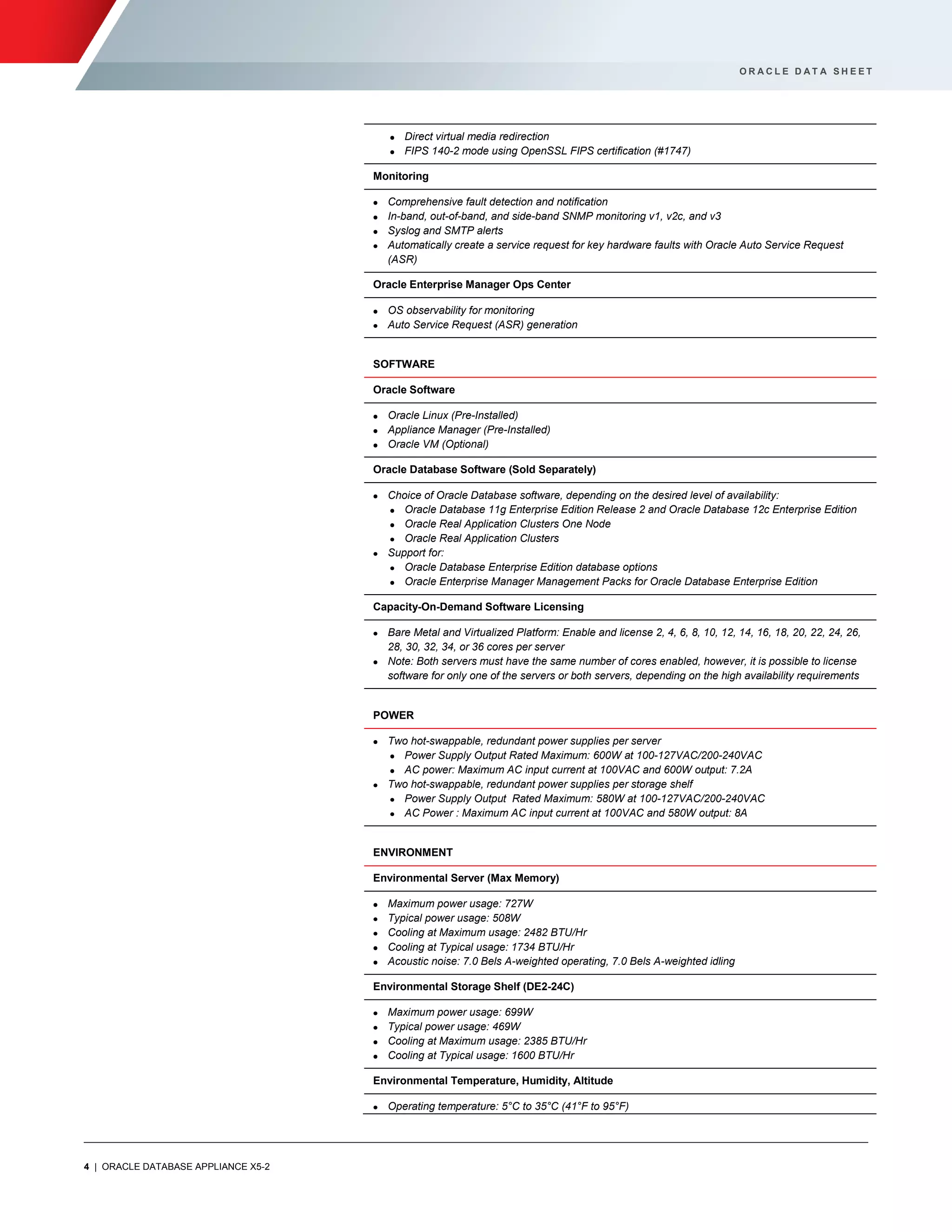 oda-x5-2-DATA SHEET | PDF | Databases | Computer Software and Applications