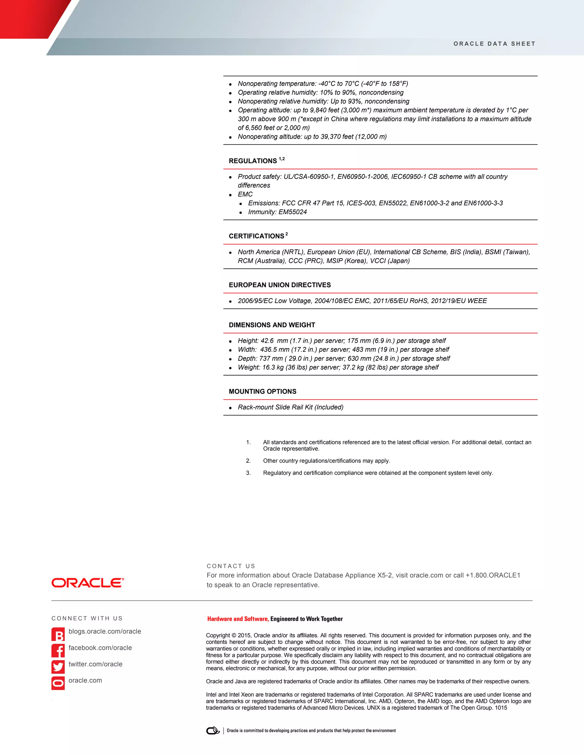 oda-x5-2-DATA SHEET | PDF | Databases | Computer Software and Applications