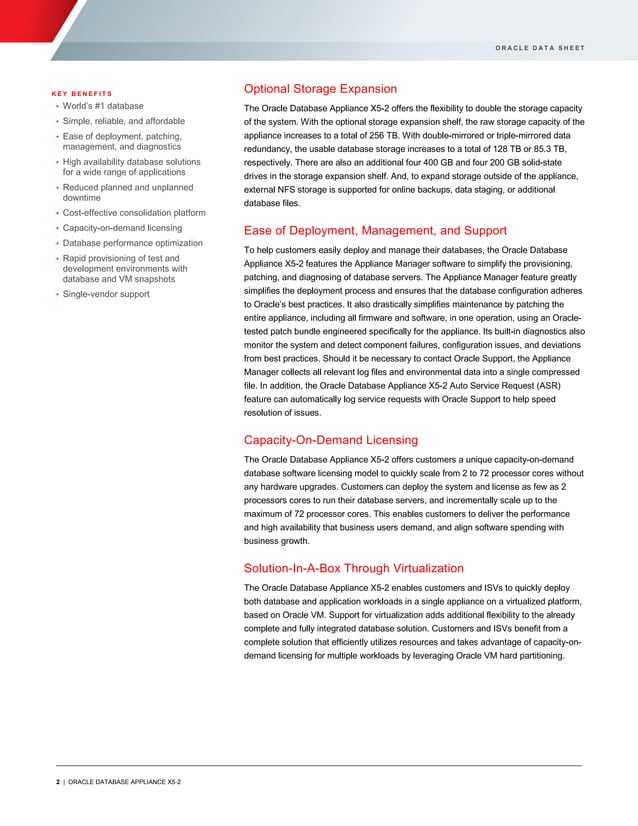 oda-x5-2-DATA SHEET | PDF | Databases | Computer Software and Applications