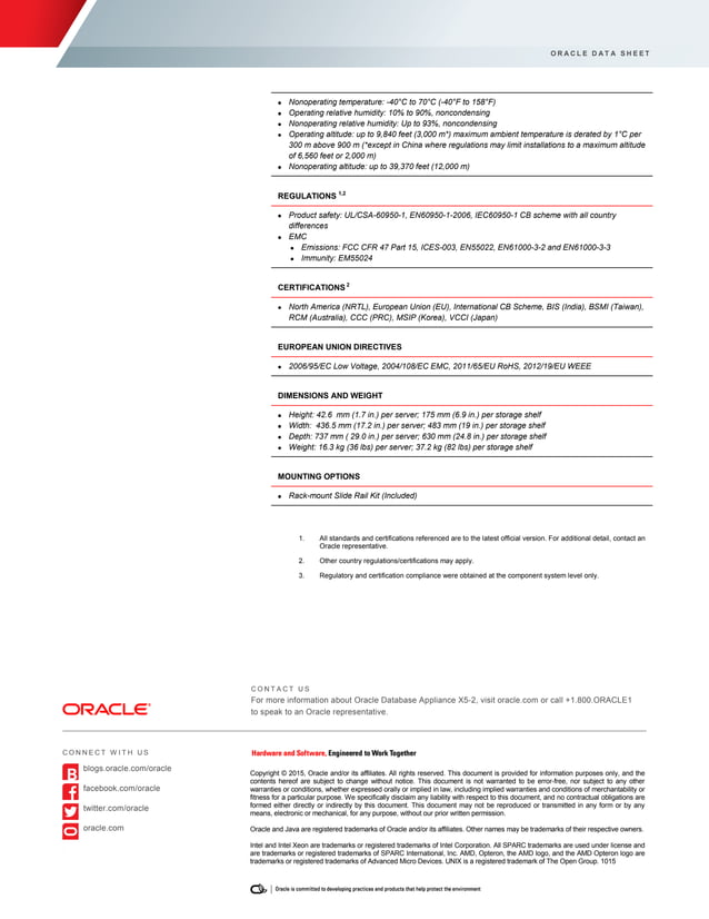 oda-x5-2-DATA SHEET | PDF | Databases | Computer Software and Applications