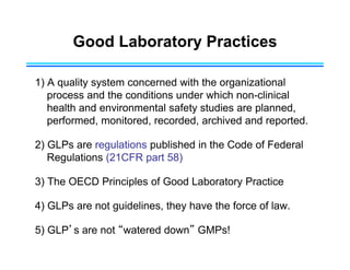 GLP-vs-GMP-vs-GCP Comparasation | PDF