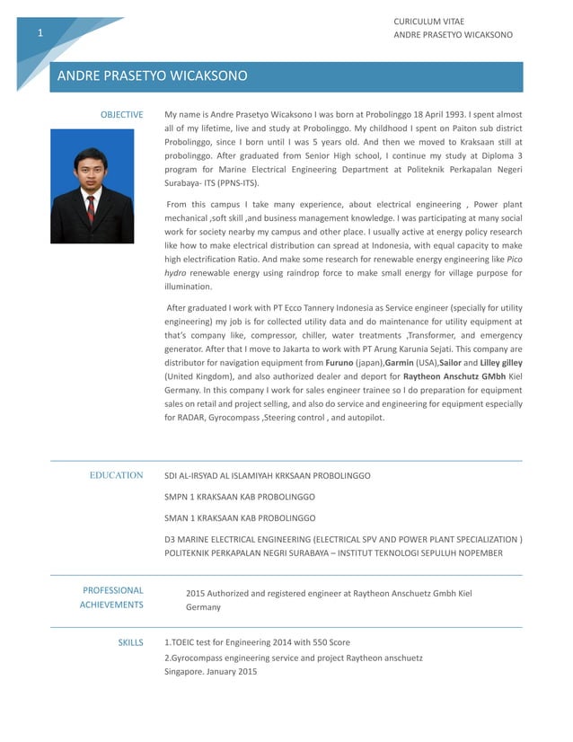 CV ANDRE PRASETYO | PDF