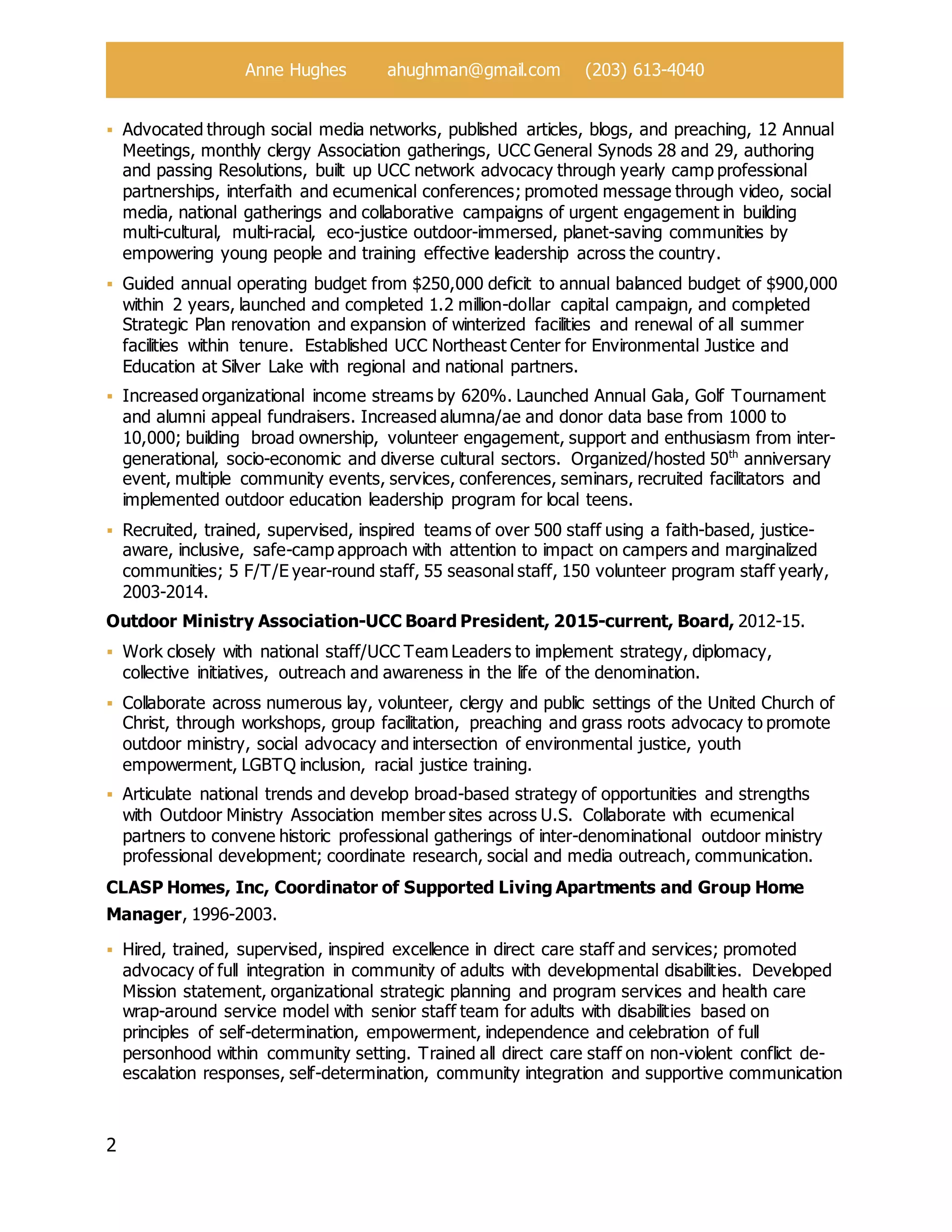 Anne Hughes LMSW Resume | DOCX
