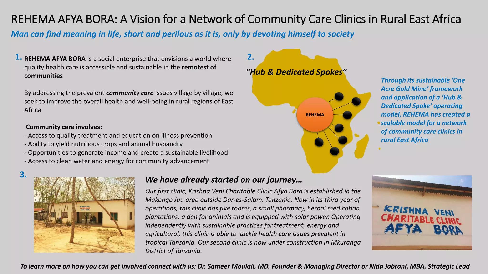 REHEMA AFYA BORA One Page Teaser | PPT