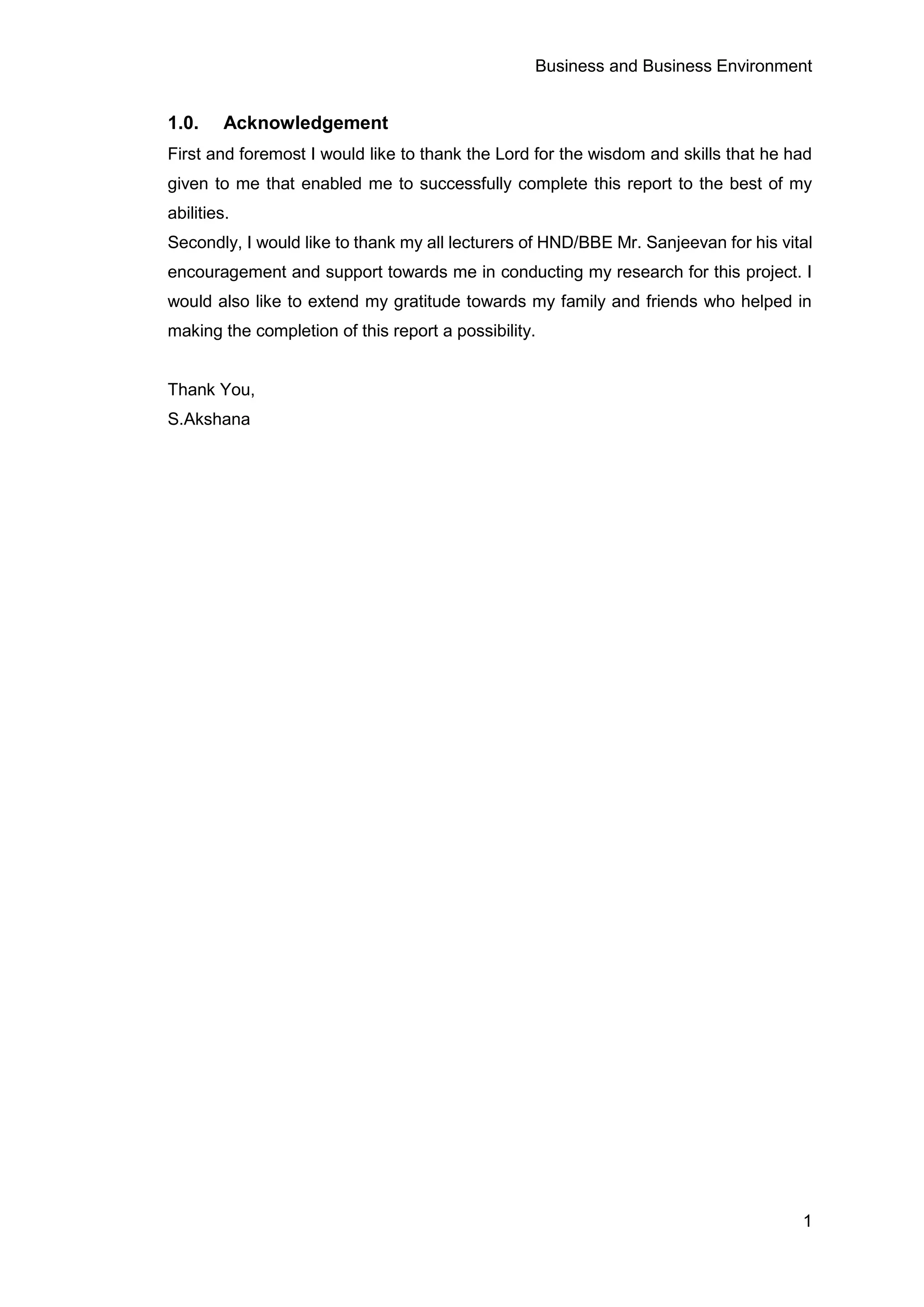 Business and Business Environment - TASK 01 & TASK 02 | PDF