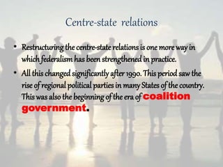 Class 10 ppt on ch federalism By Vishal kumar | PPTX