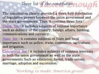 Class 10 ppt on ch federalism By Vishal kumar | PPTX