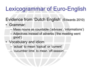 English in Europe and Euro-English | PPT