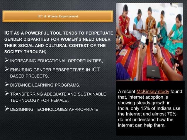 “Study on Actors and Activities in the Area of ICT and Women Empowerment in India” | PPT