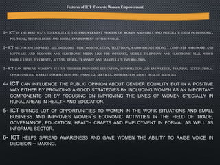 “Study on Actors and Activities in the Area of ICT and Women ...